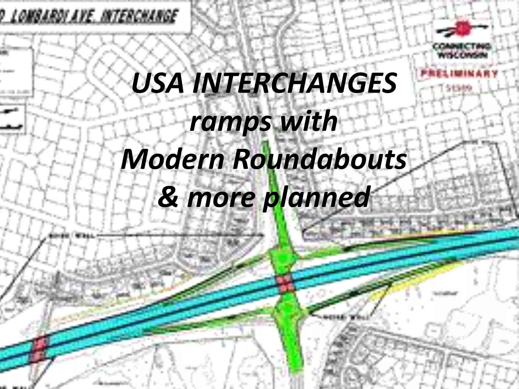 USA interchange modern roundabouts examples | PPT