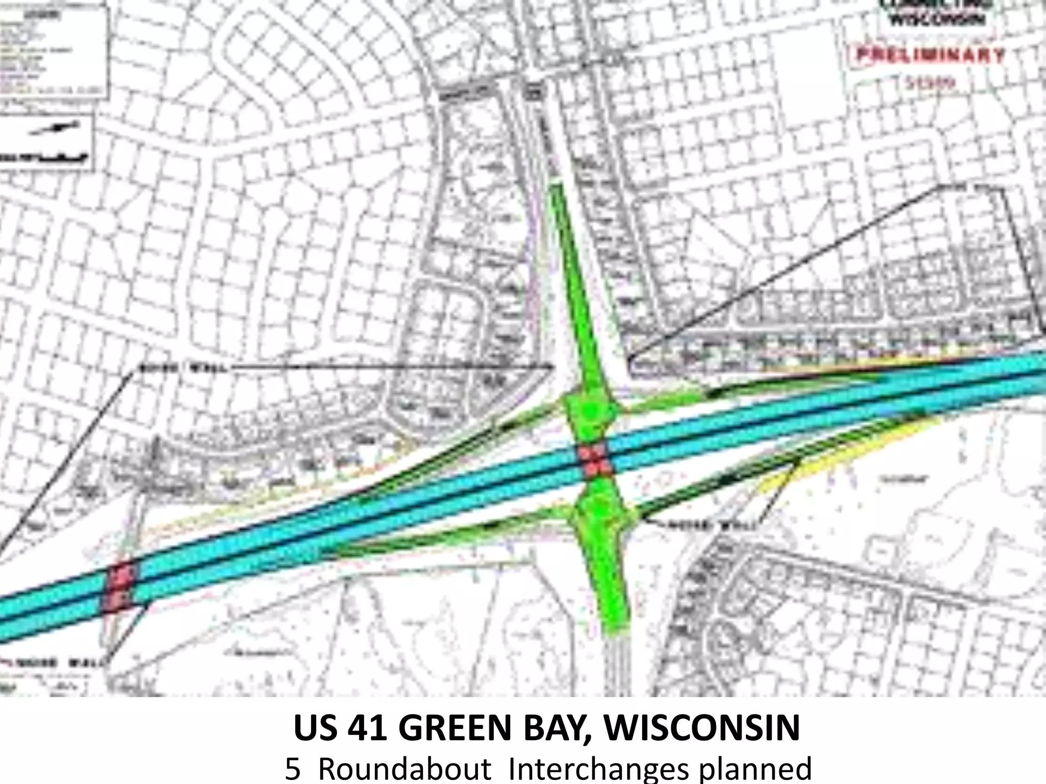 USA interchange modern roundabouts examples | PPT