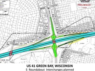 USA interchange modern roundabouts examples | PPT