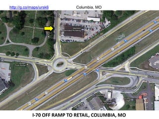 USA interchange modern roundabouts examples | PPTX