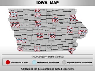 Usa iowa state powerpoint county editable ppt maps and templates | PPTX