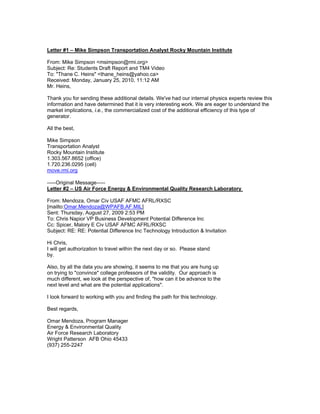 Nasa Work Letter