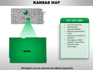 Usa kansas state powerpoint county editable ppt maps and templates | PPTX