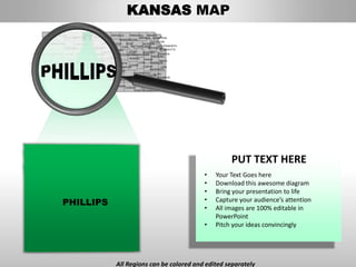 Usa kansas state powerpoint county editable ppt maps and templates | PPTX