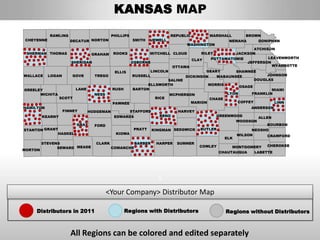 Usa kansas state powerpoint county editable ppt maps and templates | PPT
