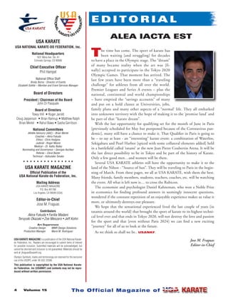 The Official Magazine of USA Karate | PDF