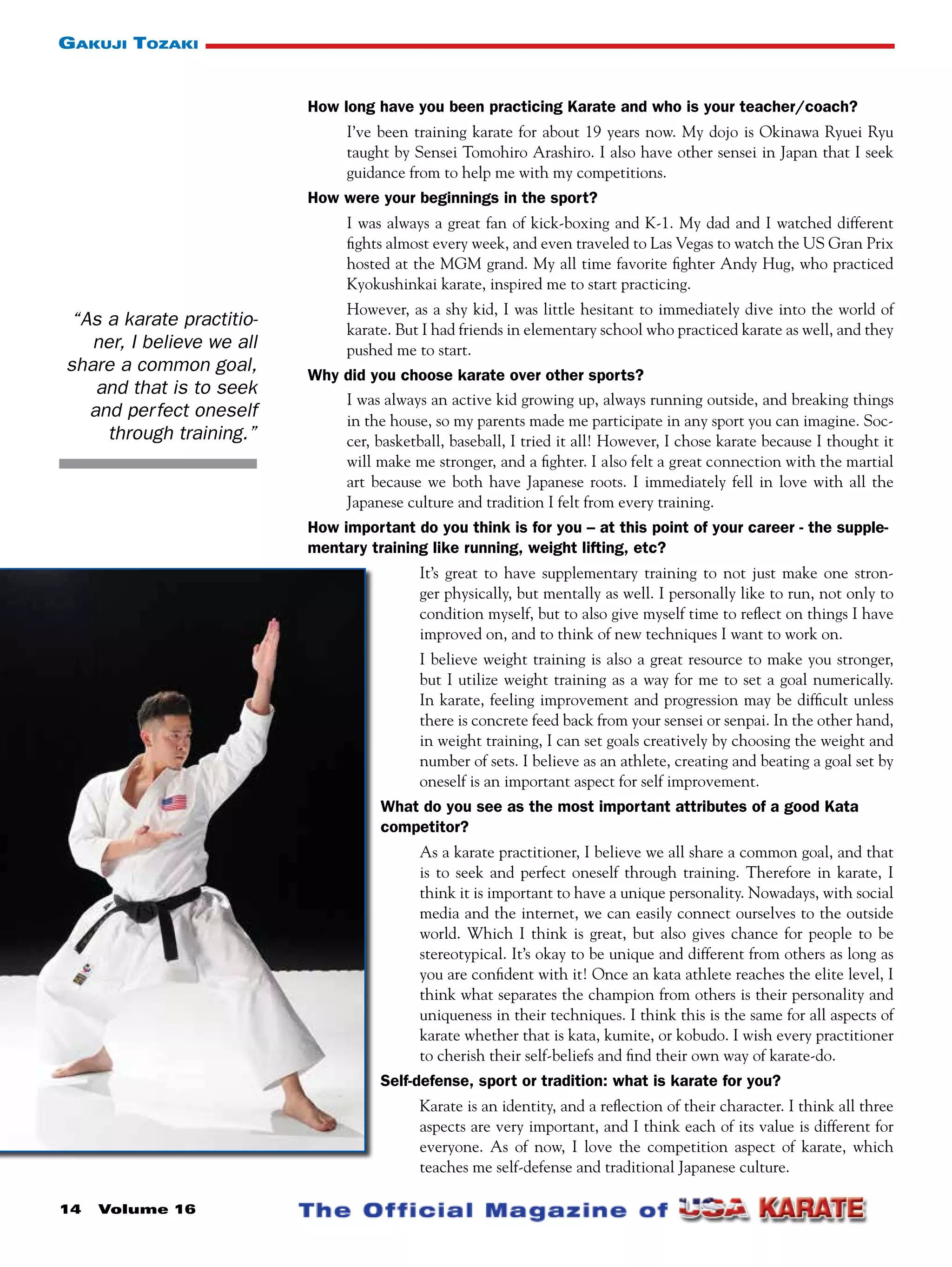 El nuevo número de la revista oficial de Karate de USA para el 2020 ...