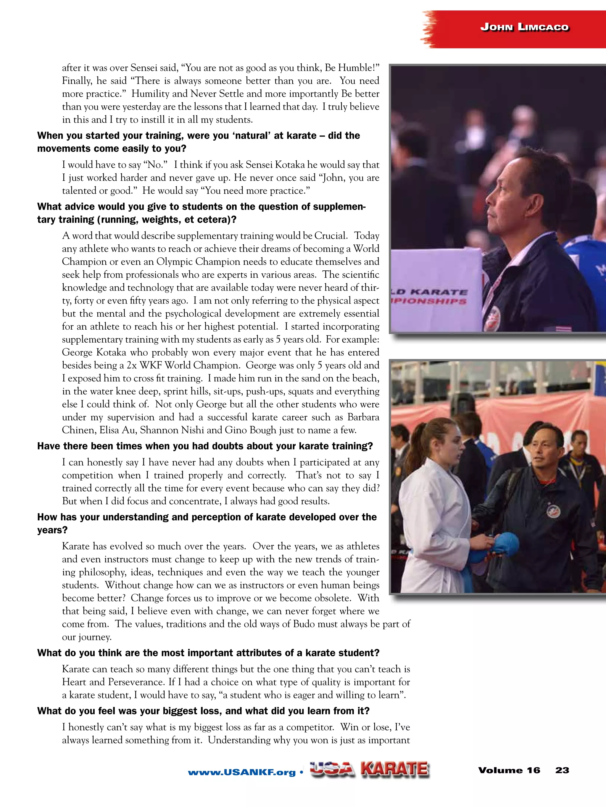 El nuevo número de la revista oficial de Karate de USA para el 2020 ...