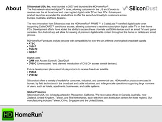 Silicondust_ATSC_USA | PPTX
