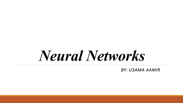 Neural networks | PPT