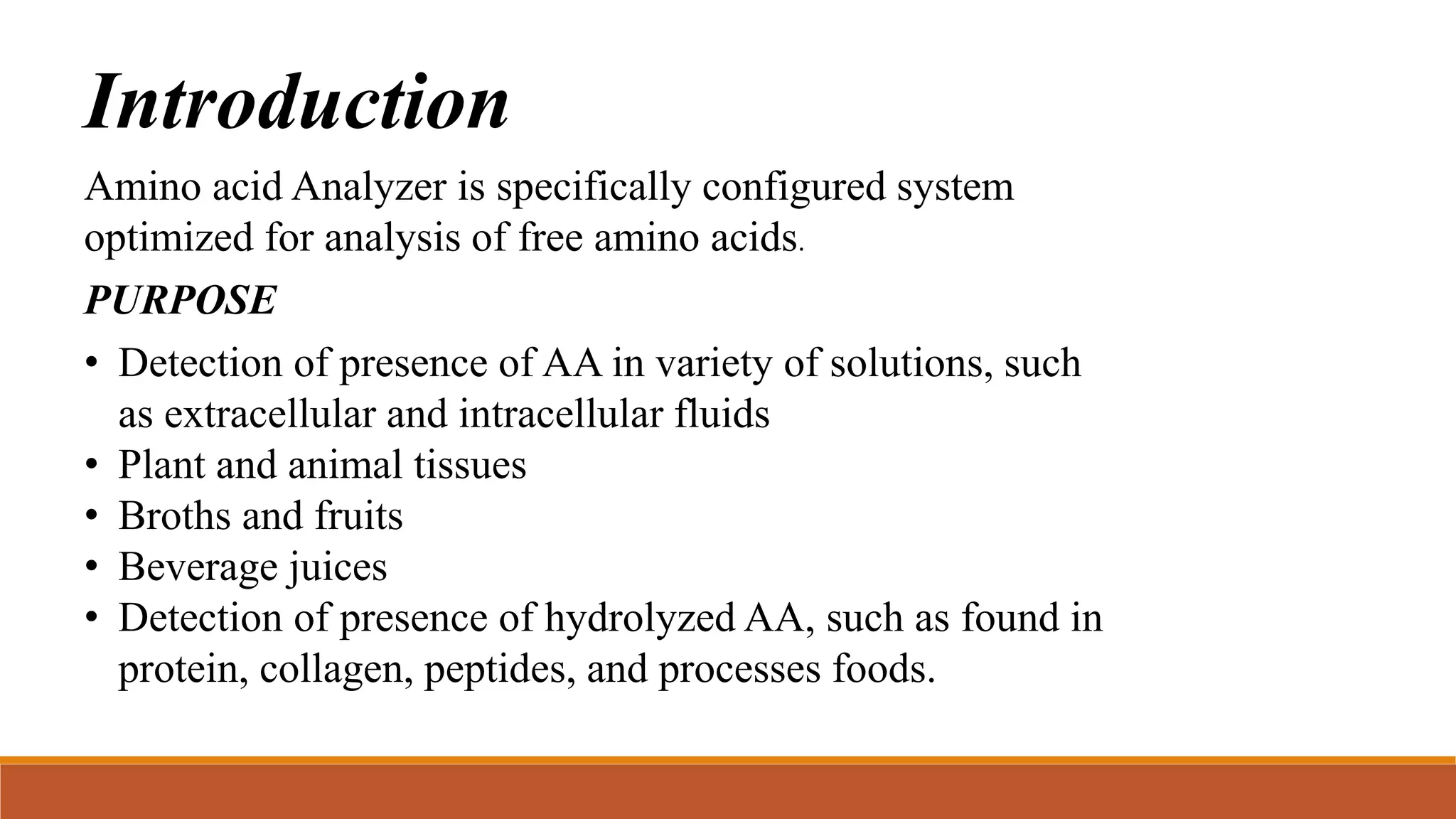 Amino Acid Analyzer | PPTX