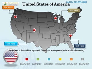 Usa map powerpoint and background | PPTX | Web Design and HTML | Internet