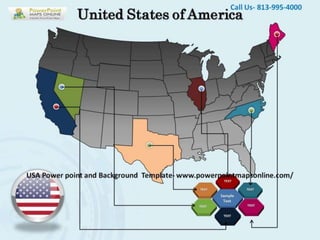 Usa map powerpoint and background | PPTX