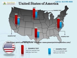 Usa map powerpoint and background | PPTX | Web Design and HTML | Internet