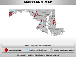 Usa maryland state powerpoint county editable ppt maps and templates | PPTX