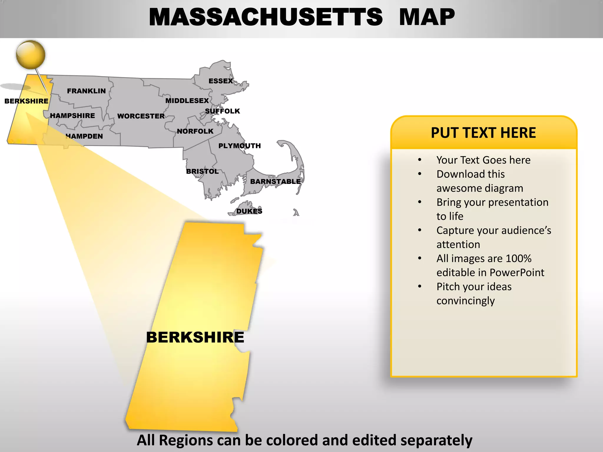 Usa massachusetts state powerpoint county editable ppt maps and ...