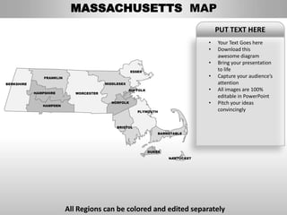 Usa massachusetts state powerpoint county editable ppt maps and ...