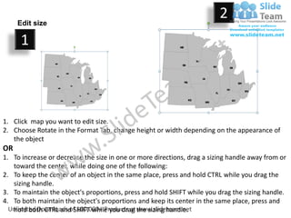Usa midwest region country editable powerpoint maps with states and ...