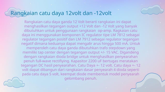 Rangkaian Catu Daya Elektronika dan Gambar Rangkaian | PPTX