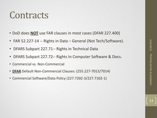 Data Rights in the Department of Defense | PPT