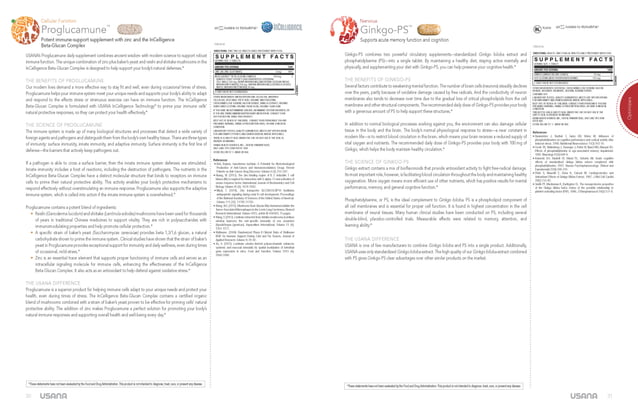 Usana Product Information | PDF