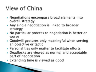 Us And China Negotiation Styles | PPTX | Business | Business and Finance