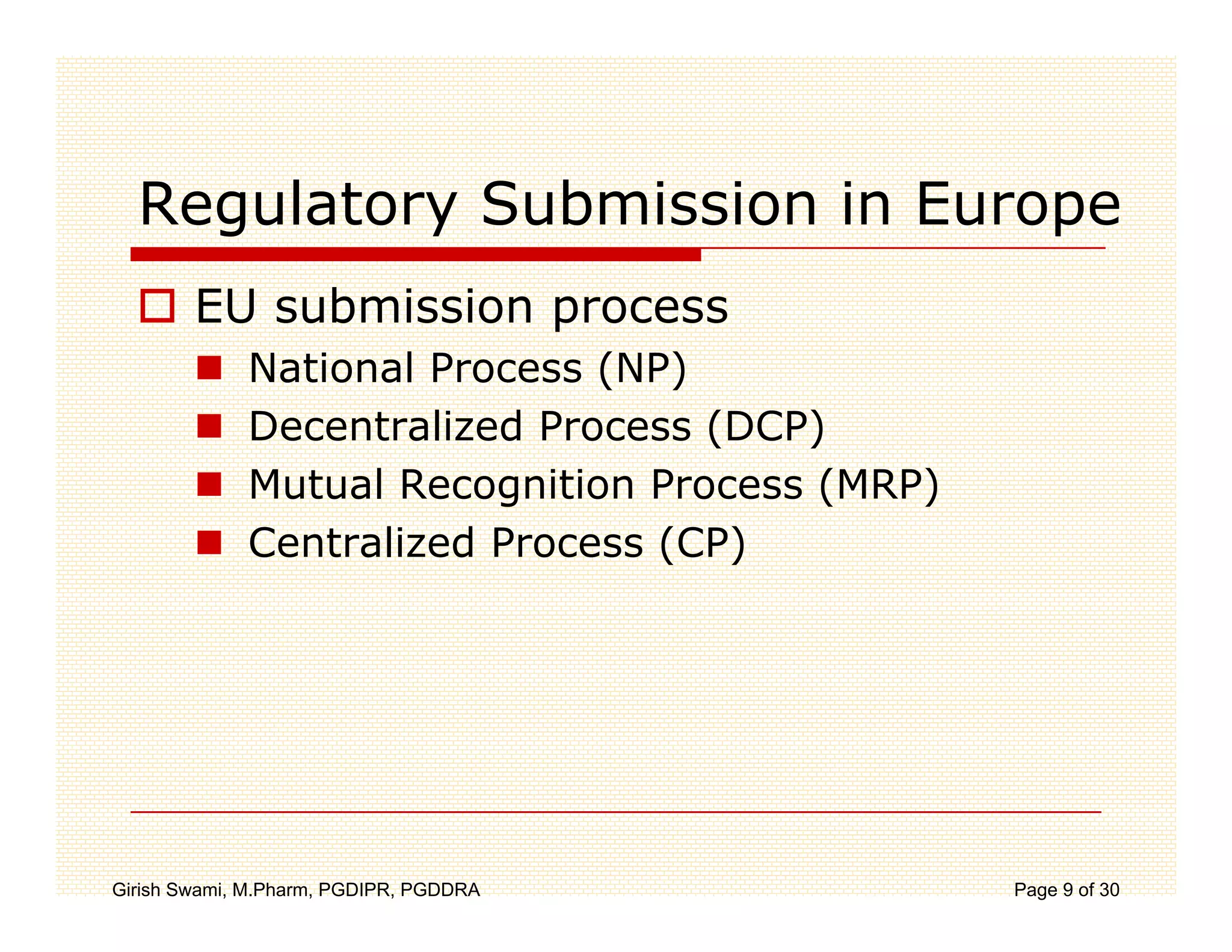 US and EU Submission – Comparative | PDF