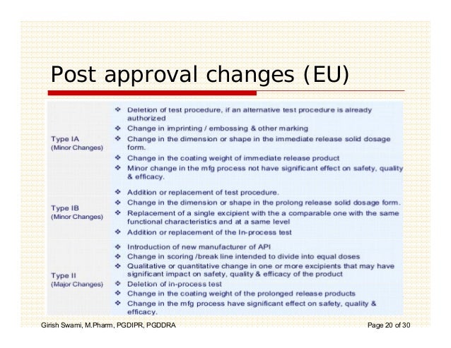 US and EU Submission – Comparative