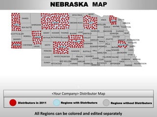 Usa nebraska state powerpoint county editable ppt maps and templates | PPTX