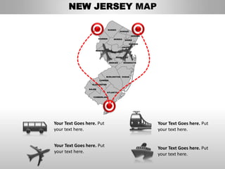Usa new jersey state powerpoint county editable ppt maps and templates ...