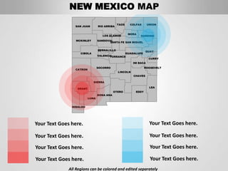 Usa new mexico state powerpoint county editable ppt maps and templates ...