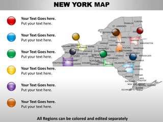 Usa new york state powerpoint county editable ppt maps and templates | PPTX