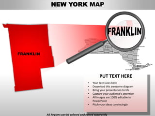 Usa new york state powerpoint county editable ppt maps and templates | PPTX
