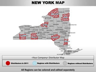 Usa new york state powerpoint county editable ppt maps and templates | PPTX