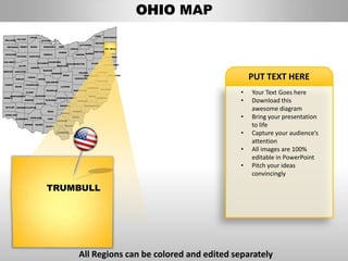 Usa ohio state powerpoint county editable ppt maps and templates | PPTX ...