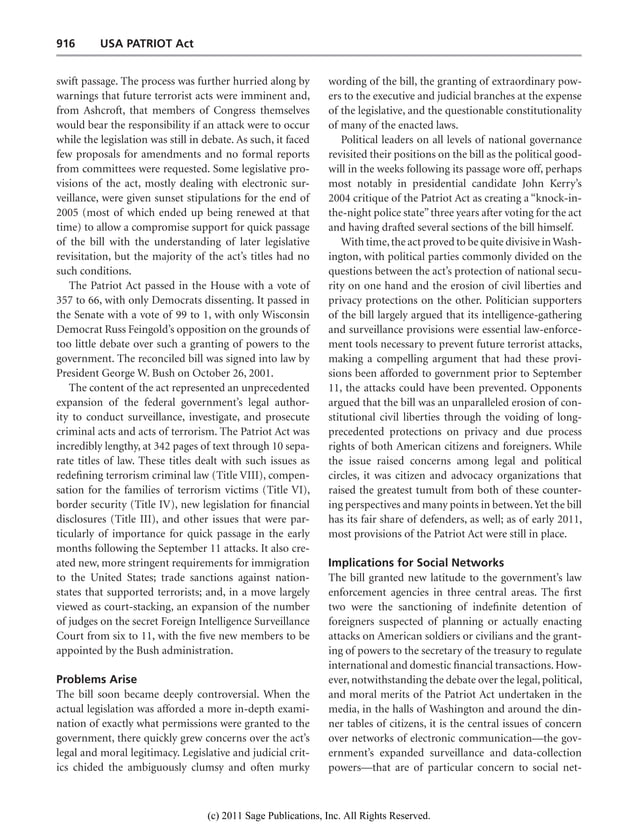Usa patriot act | PDF | Information and Network Security | Computing