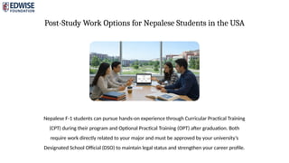 USA Post Study Work Options for Nepali Students. | PPTX