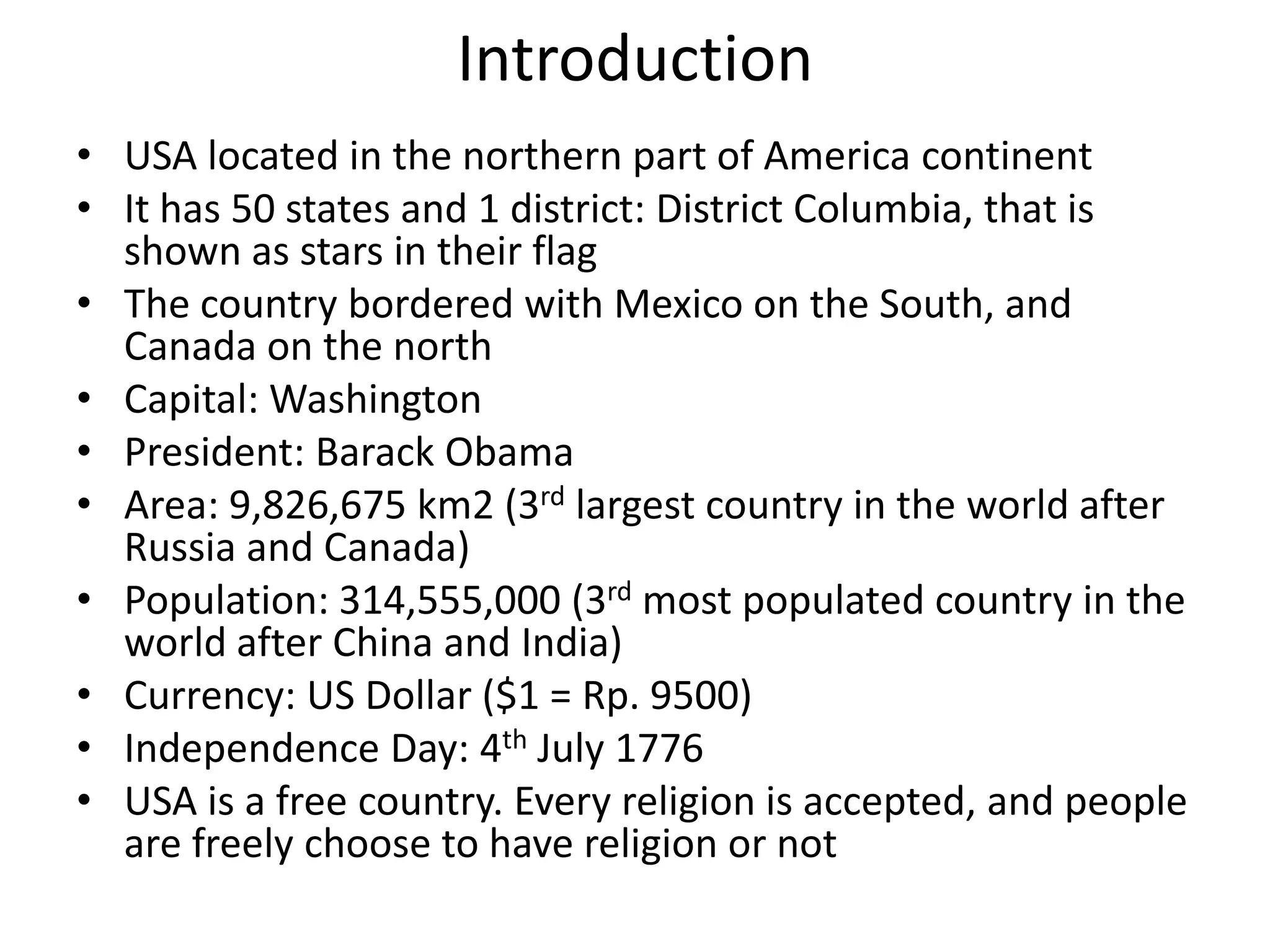 USA presentation | PPTX