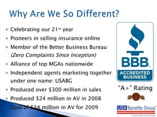 USA Benefits Group Presentation | PPT | Health Insurance | Insurance