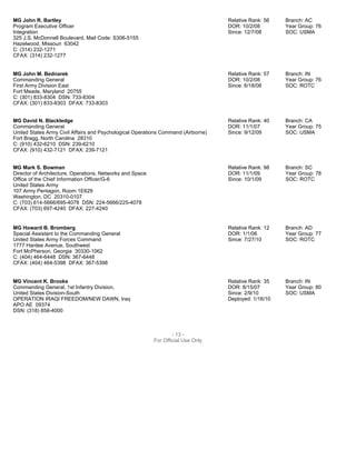 Us army officer-roster-2012 | PDF
