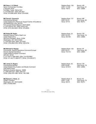 Us army officer-roster-2012 | PDF