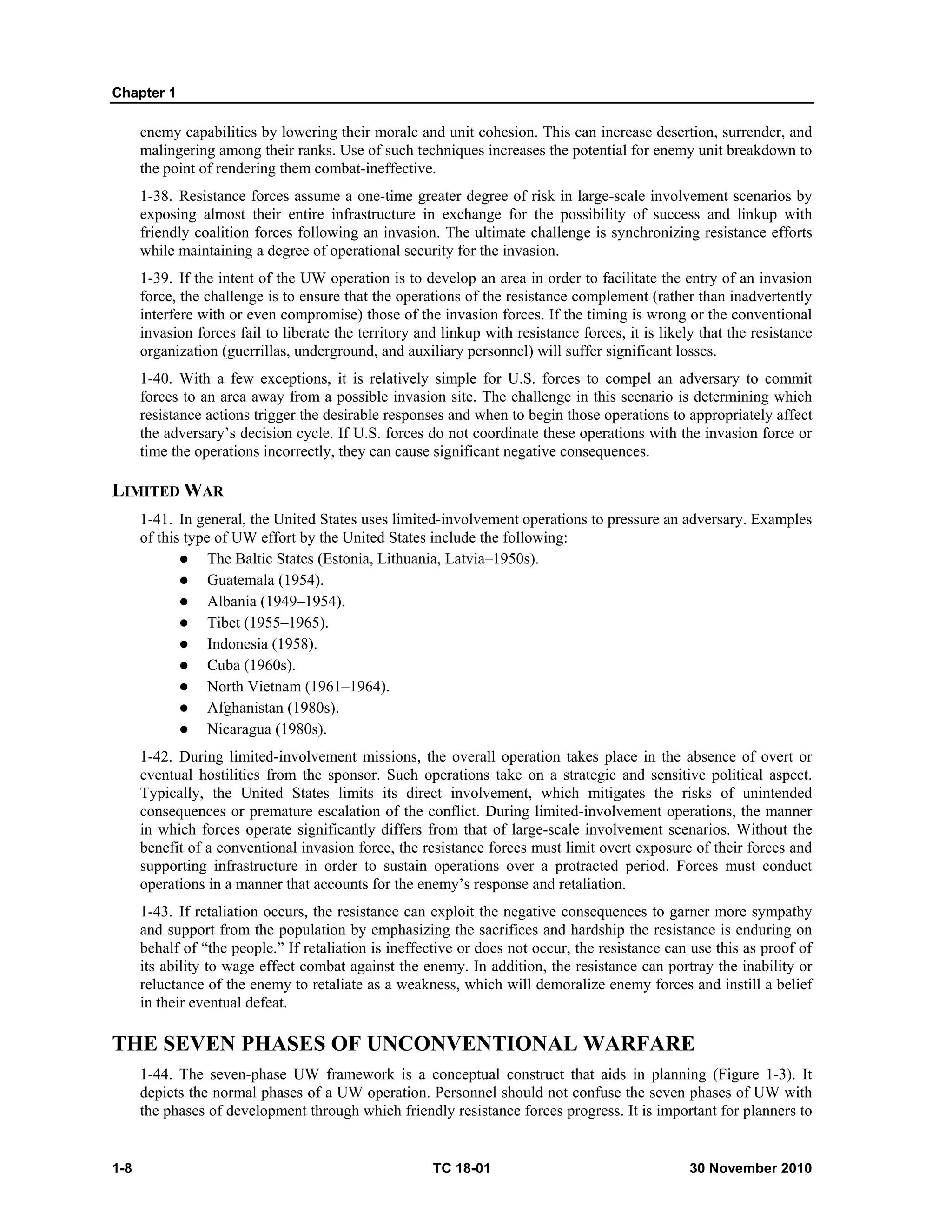 U.S. Army Special Forces Unconventional Warfare Training Manual ...