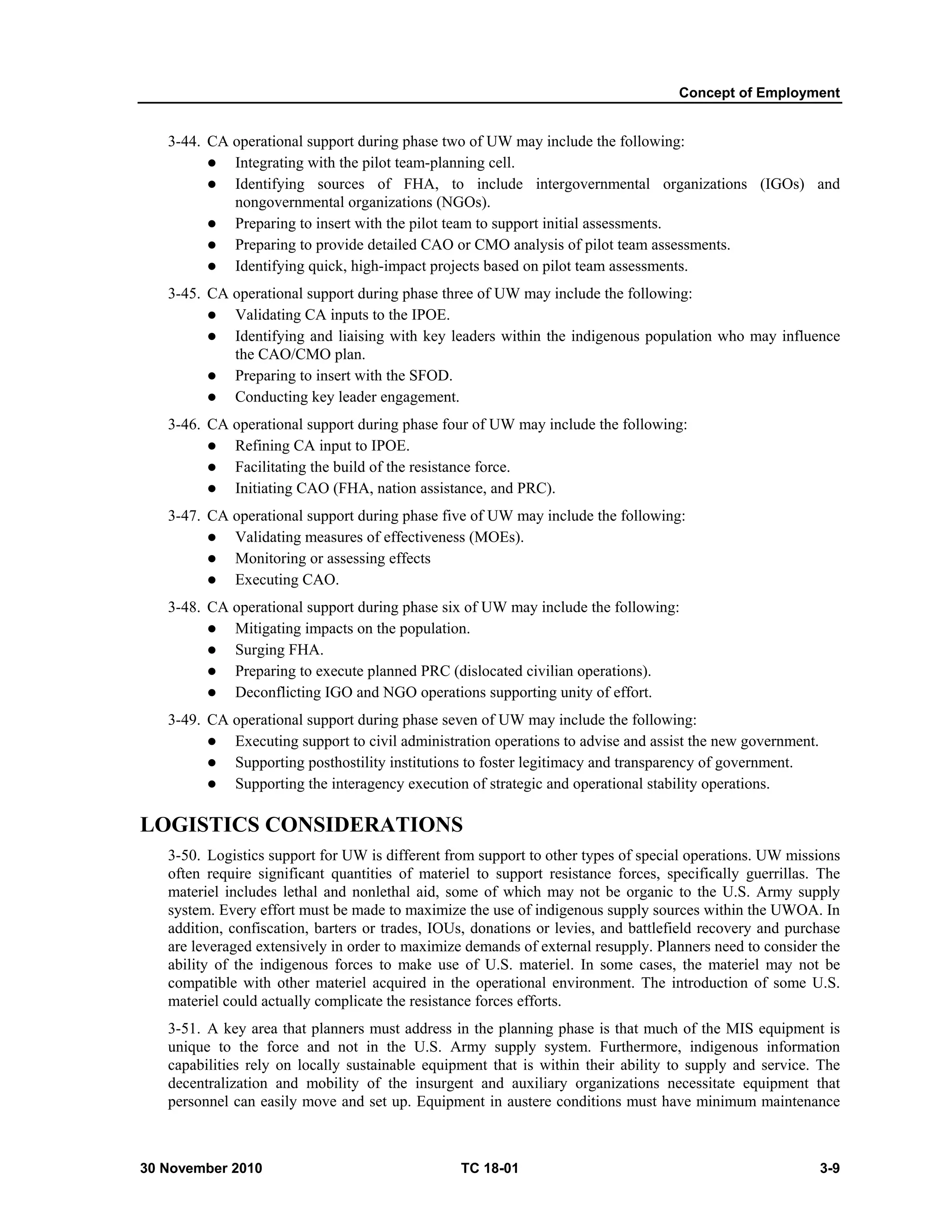 U.S. Army Special Forces Unconventional Warfare Training Manual ...