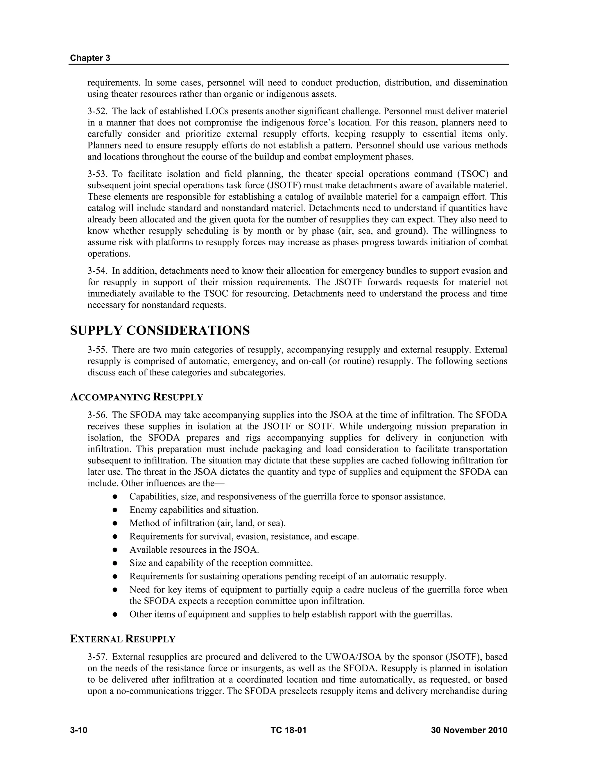 U.S. Army Special Forces Unconventional Warfare Training Manual ...