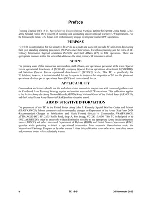 U.S. Army Special Forces Unconventional Warfare Training Manual ...