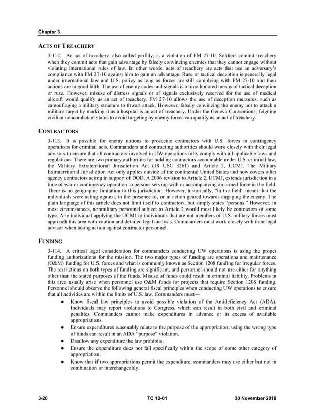 U.S. Army Special Forces Unconventional Warfare Training Manual ...