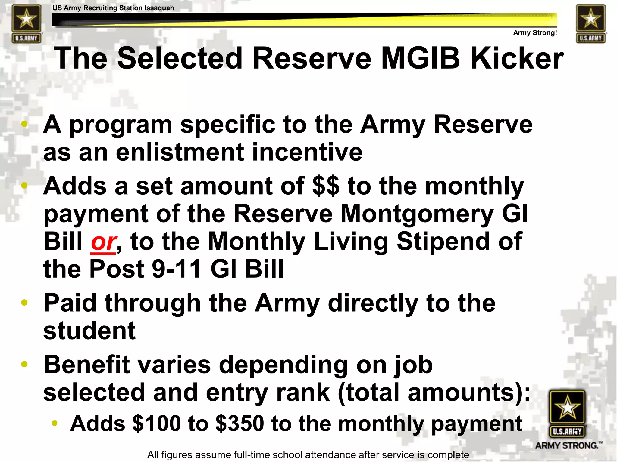 US Army College Benefits Explained | PPTX