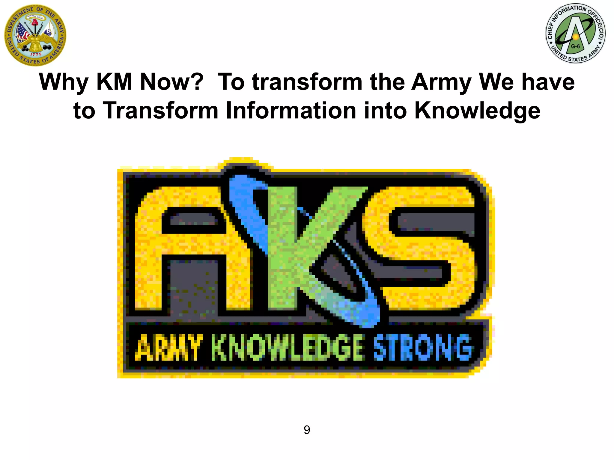 US Army KM Principles Ver1 12 Feb | PPT