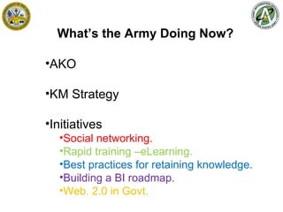 US Army KM Principles Ver1 12 Feb | PPT