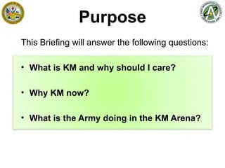 US Army KM Principles Ver1 12 Feb | PPT